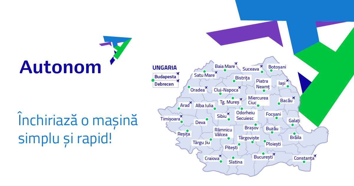 Car Rentals Bucuresti, Rent a Car 24/7 | Autonom.com